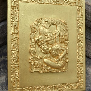 History Aztec Maya Kukulkan Framed Stone Sculpture Statue 12" Tall Www.neo-mfg.com - Etsy