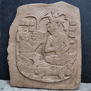 Aztec Mayan Mesoamerican Oval Palace Tomb Palenque Temple Fragment ...