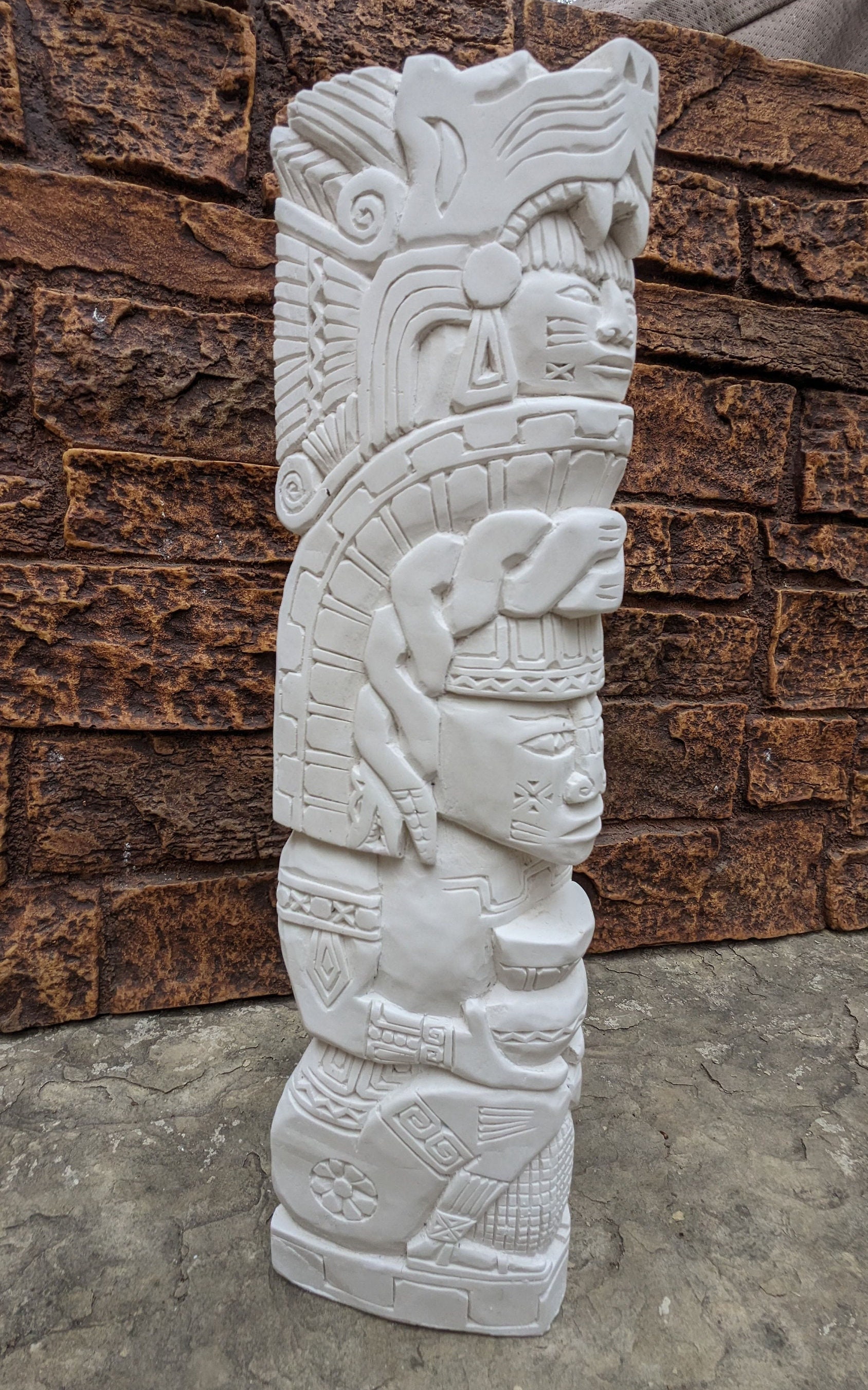 Aztec Maya Mesoamerica Medicine Man Artifact Stelae Sculpture Statue ...