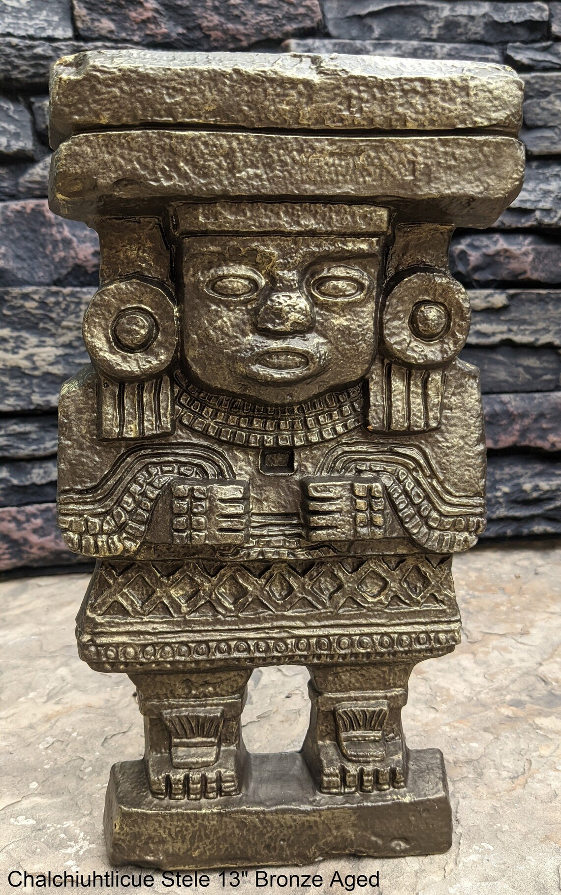History Aztec Maya Chalchiuhtlicue Stele Totem Artifact Sculpture ...