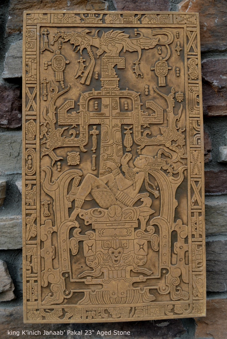 History Aztec Mayan Sarcophagus of King Kinich Janaab Pakal | Etsy