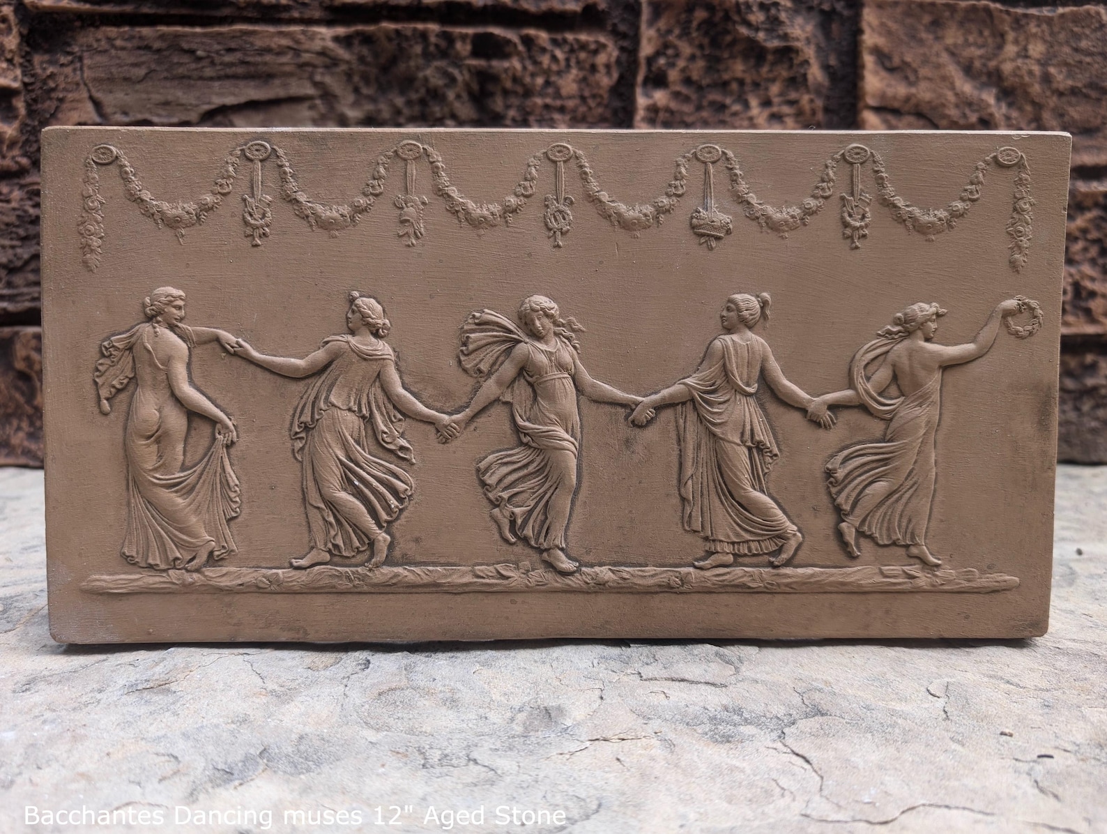Roman Greek Bacchantes Dancing Muses Dance Sculptural Wall Frieze ...