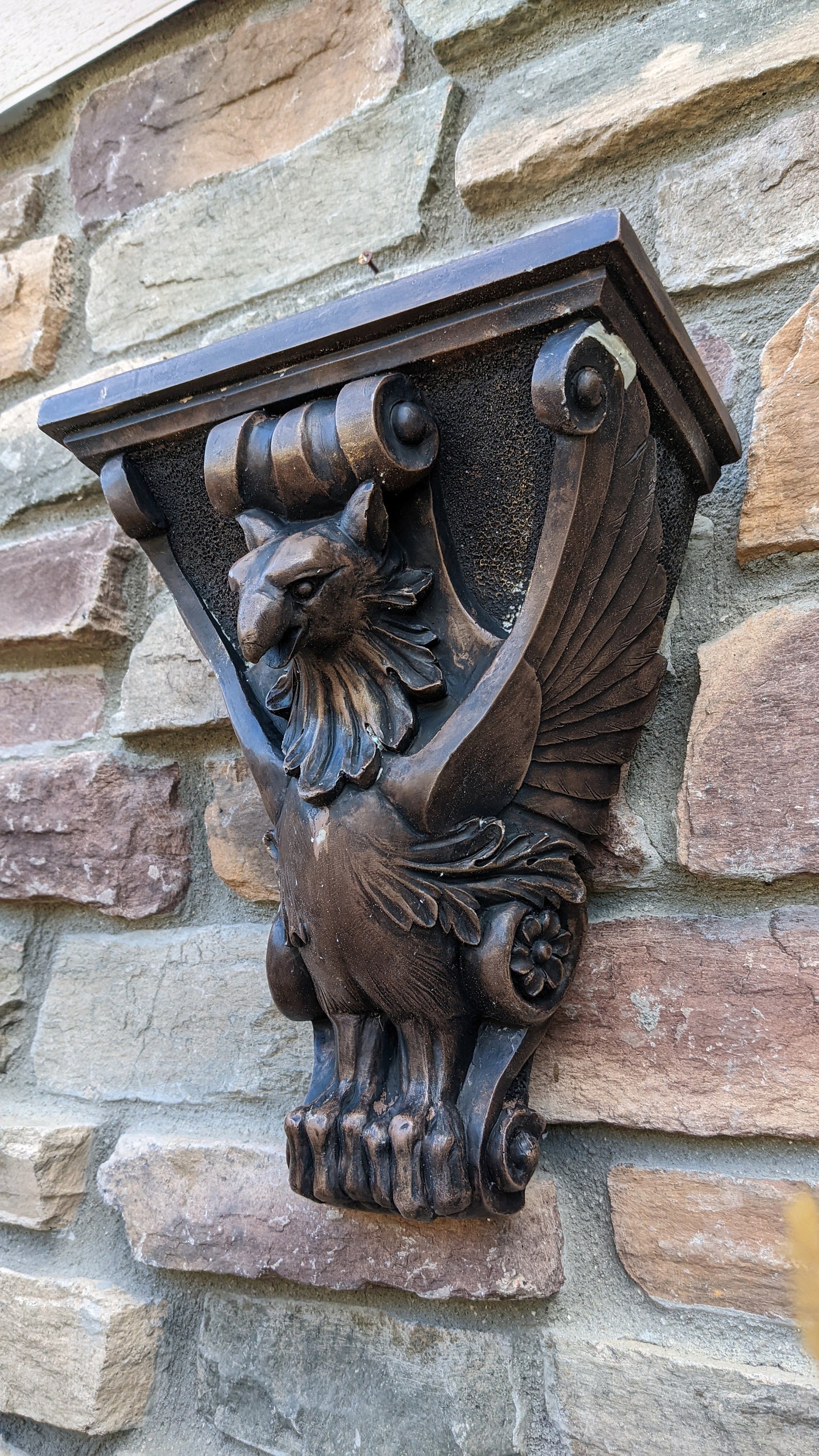 Griffin Gargoyle Wall Shelf Wing Phoenix Eagle Sculpture - Etsy