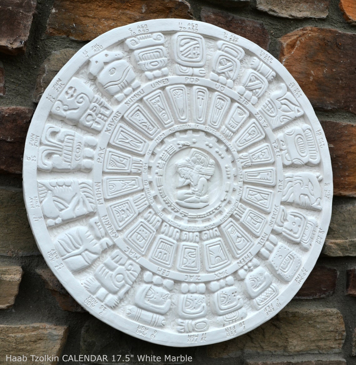 History MAYAN AZTEC Haab Tzolkin CALENDAR Sculptural Wall - Etsy Norway