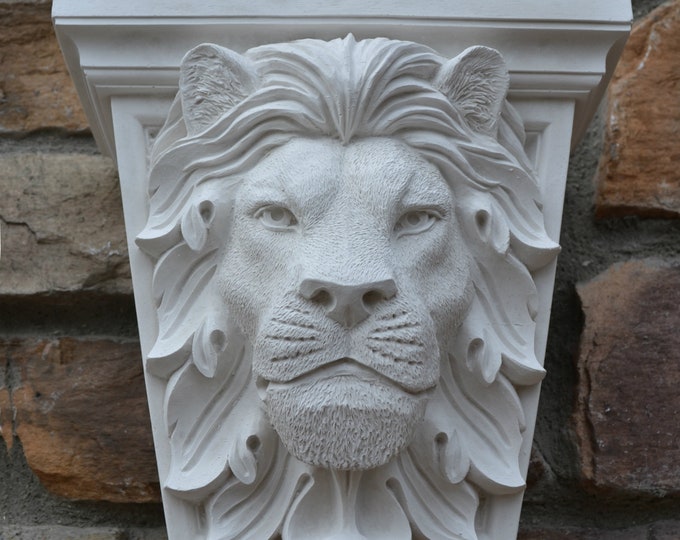 Animal Lion Face Corbel Shelf Column Plaque Fragment Relief Www.neo-mfg ...
