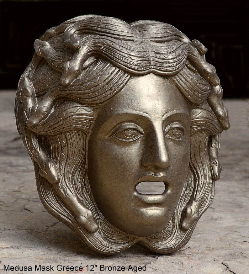 Medusa Mask Greece Museum Sculpture Artifact Bust Plaque Www.neo-mfg ...