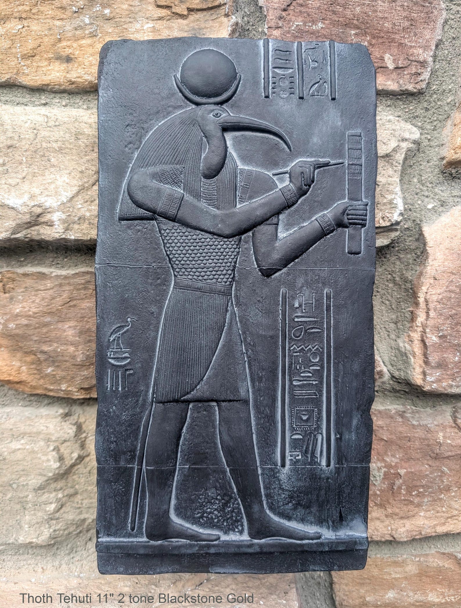 History Egyptian God Thoth Tehuti Sculptural Wall Relief Www.neo-mfg ...