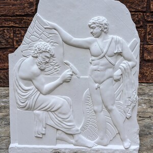 Roman Greek Daedalus and Icarus Stone Carving Sculpture Wall Relief 12 ...