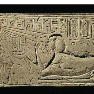 Egyptian Akhenaten as a Sphinx Artifact Carved Sculpture Statue 11" Ww ...