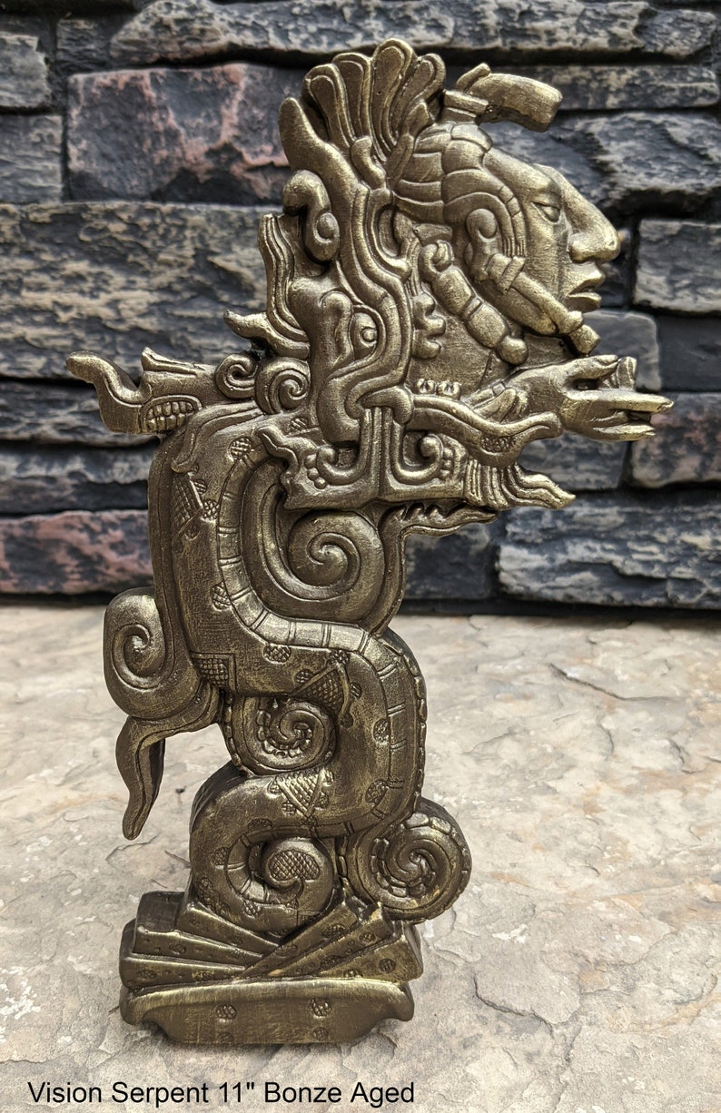 History Aztec Maya Mesoamerica Yaxchilán Vision Serpent Sculpture ...