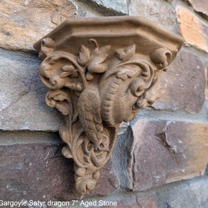 Gargoyle Satyr Dragon Wall Shelf Corbel Grotesque Goblin Sculpture Www ...
