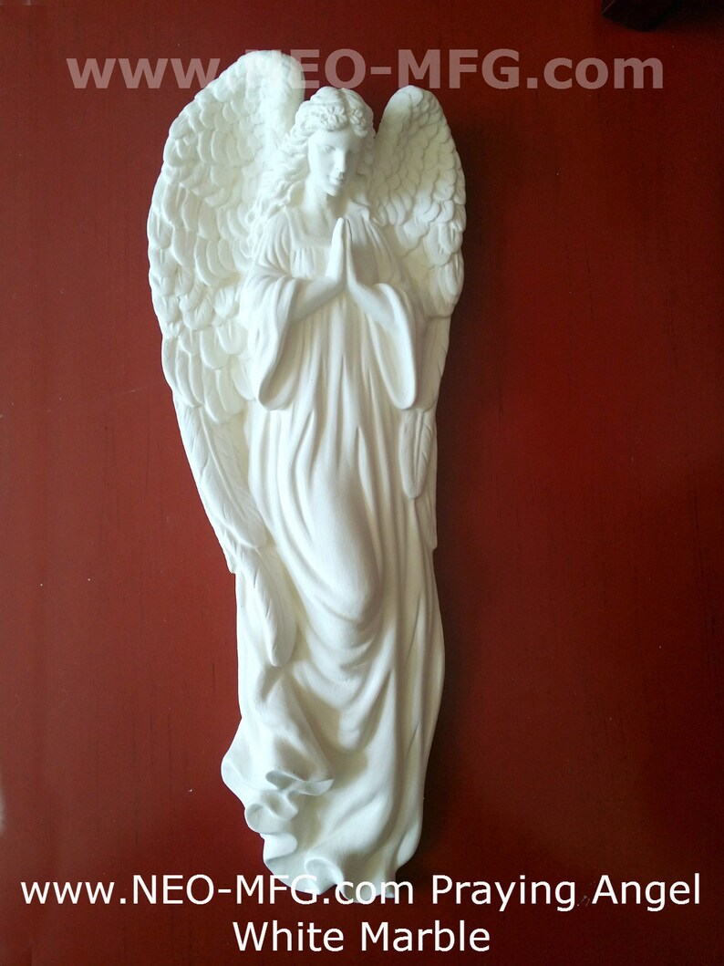 Praying Angel Wall Art Sculpture Frieze Plaque Home Decor 15" Neo-mfg ...
