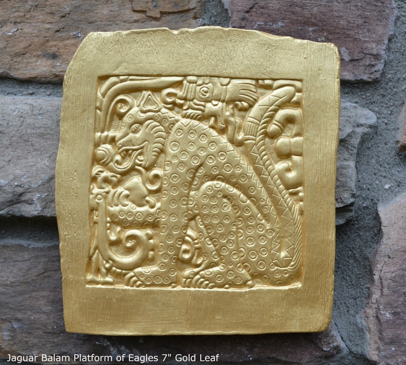 Aztec Mayan Jaguar Balam Cat Sculpture Wall Plaque Carving - Etsy