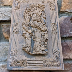Aztec Mayan Yaxchilán Lintel Sculpture 13 3/8" Www.neo-mfg.com Plaque ...