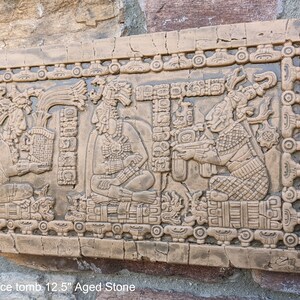 History Aztec Mayan Palace Tomb Carving Wall Plaque Art 12.5" Www.neo ...