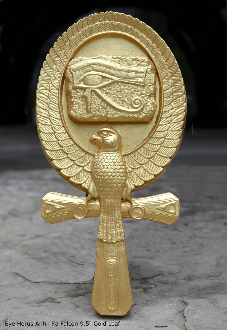 Egyptian Eye Horus Ankh Ra Falcon artifact carving sculpture - Etsy.de