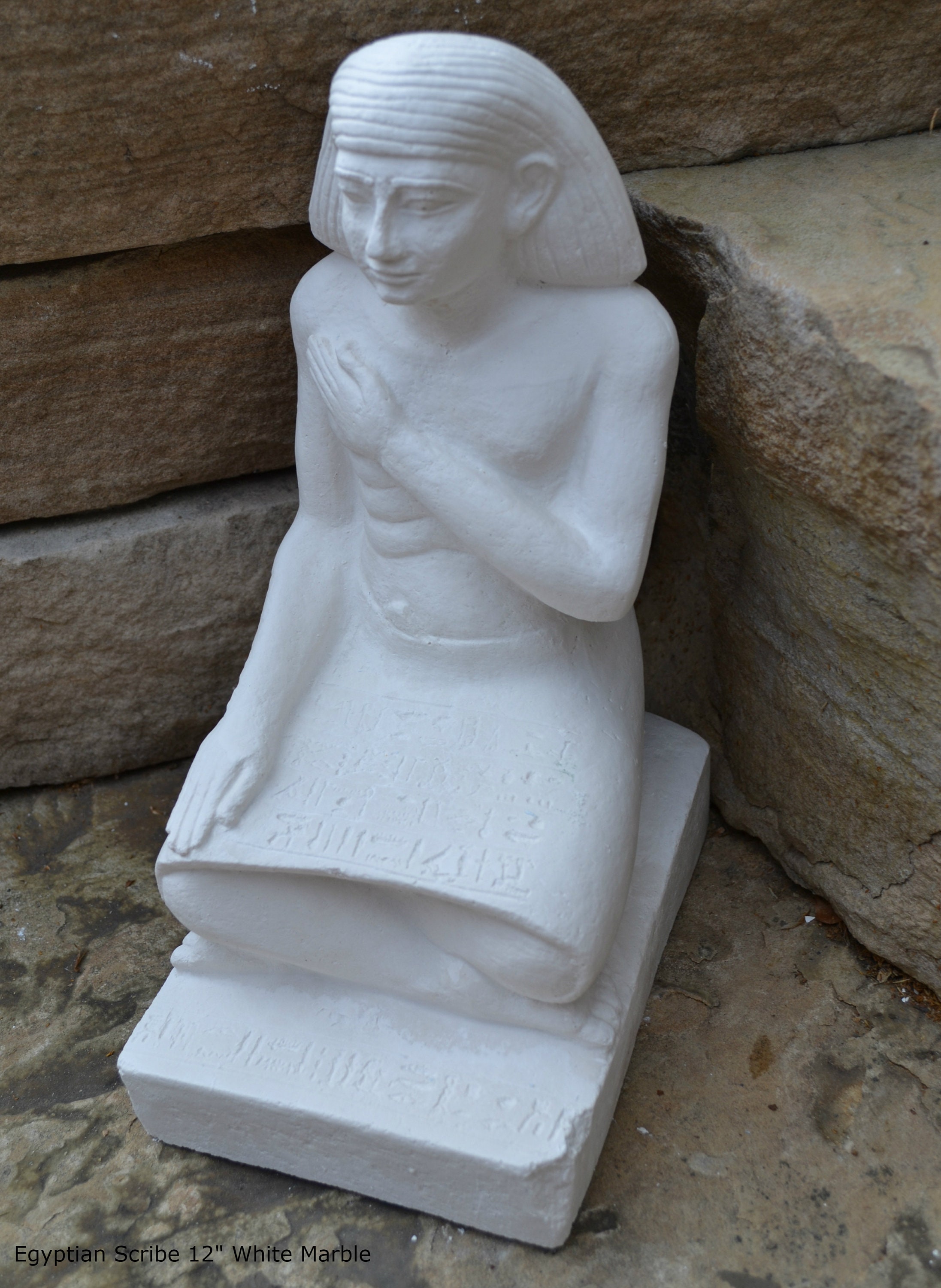 History Egyptian Imeni Imeny Scribe Seated Sculpture Statue 12" Www.neo ...