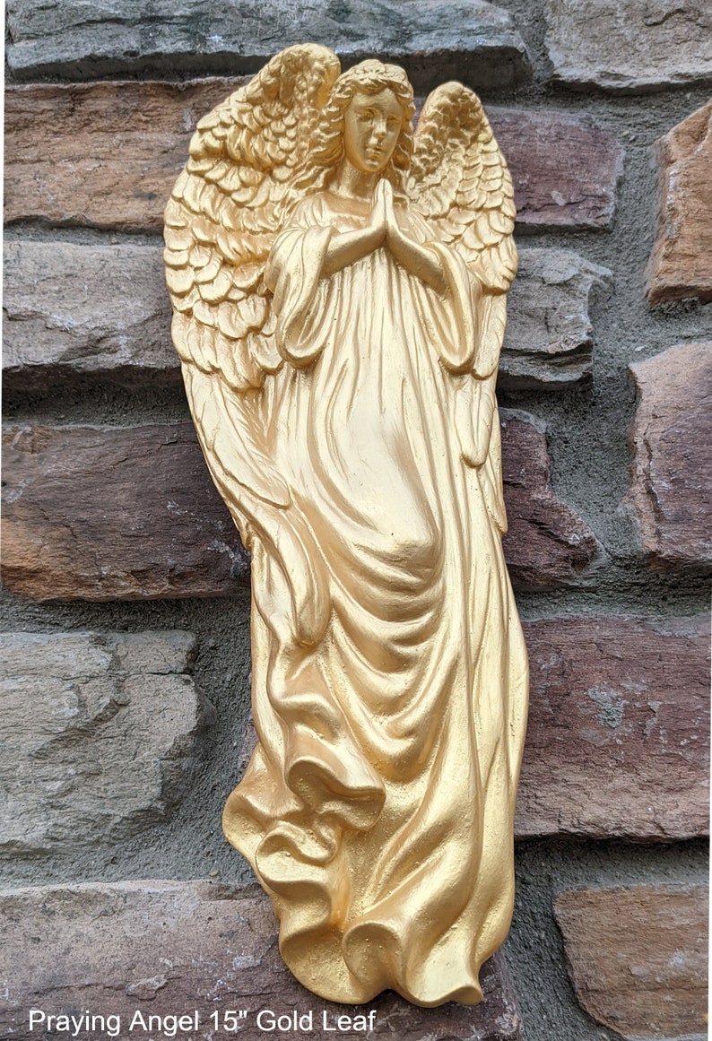 Praying Angel Wall Art Sculpture Frieze Plaque Home Decor 15" Neo-mfg ...