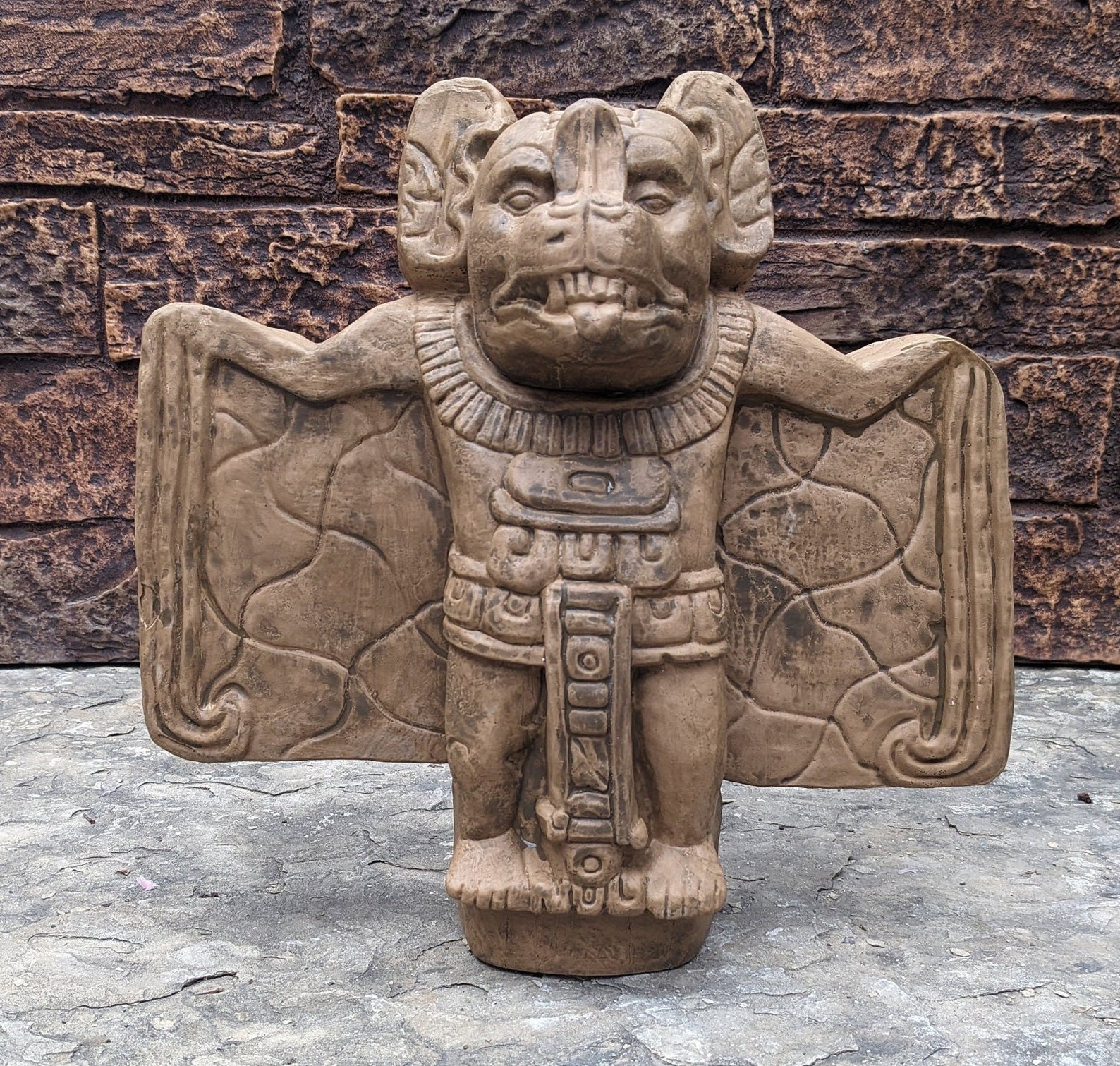 Aztec Mayan Bat Zotz En Guate Sculpture Statue Art 12" Www.neo-mfg.com ...