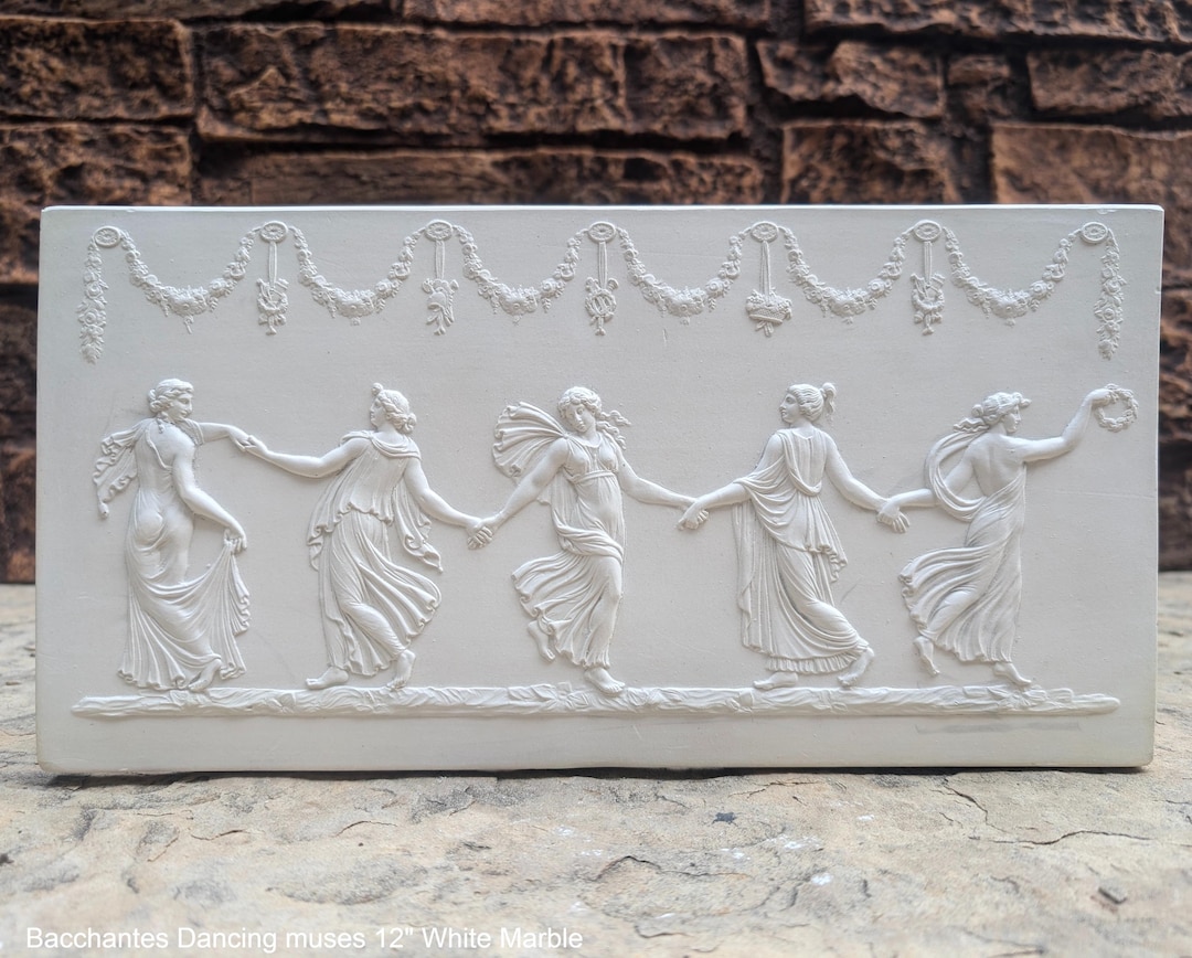 Roman Greek Bacchantes Dancing Muses Dance Sculptural Wall Frieze ...
