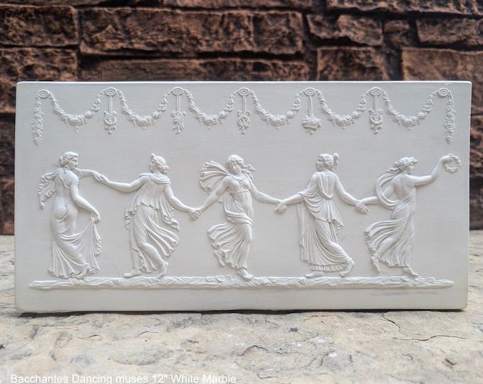Roman Greek Bacchantes Dancing Muses Dance Sculptural Wall Frieze ...