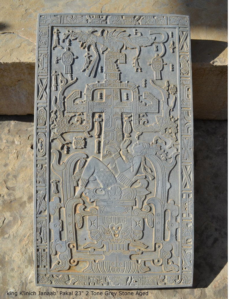 History Aztec Mayan Sarcophagus of King Kinich Janaab Pakal | Etsy