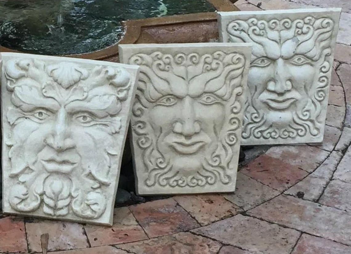 Nature Greenman Sculpture Figure Wall Plaque Art Home Decor | Etsy