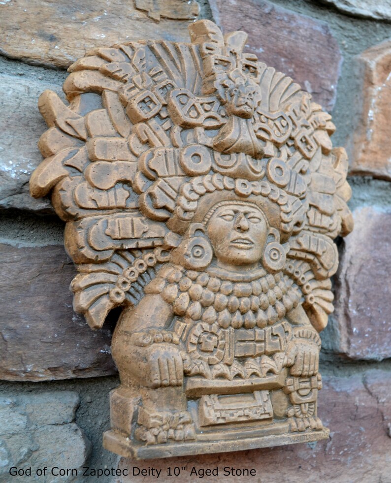 History Aztec Maya Mesoamerica God of Corn Zapotec Deity Vessel Wall ...