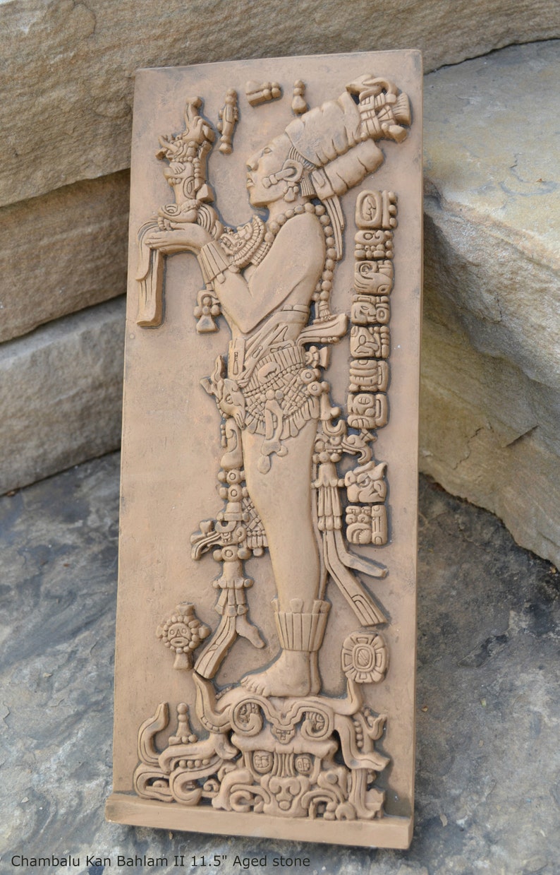 Aztec Mayan Chambalu Temple Foliated Cross Center Left K'inich Kan ...