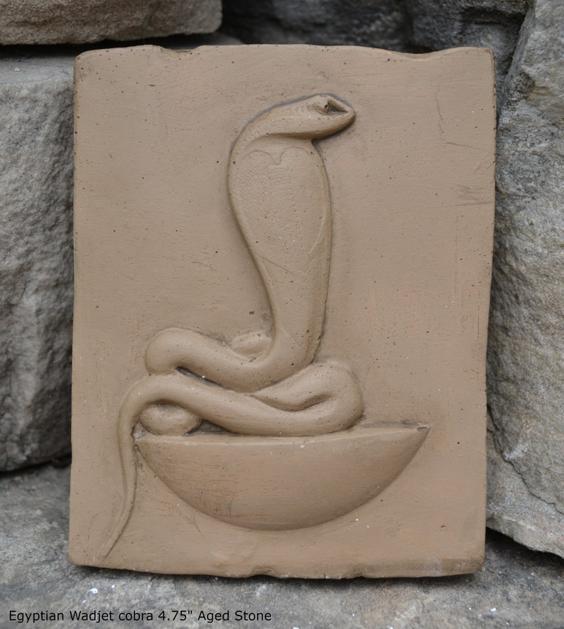 History Egyptian Wadjet Cobra Stela Fragment Sculptural Wall Relief ...