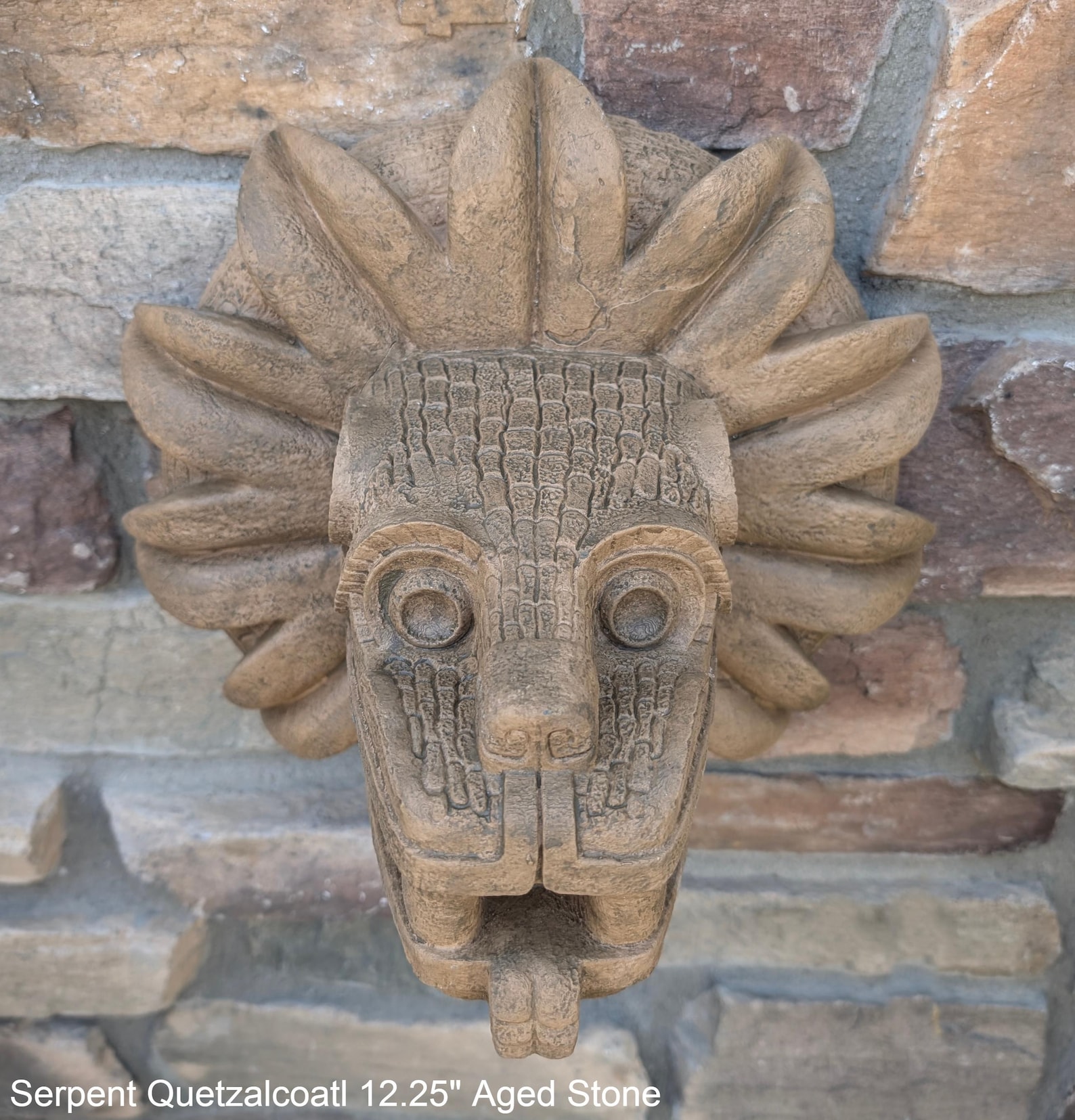 History Feathered Serpent Head of Quetzalcoaltl Aztec Maya Artifact ...