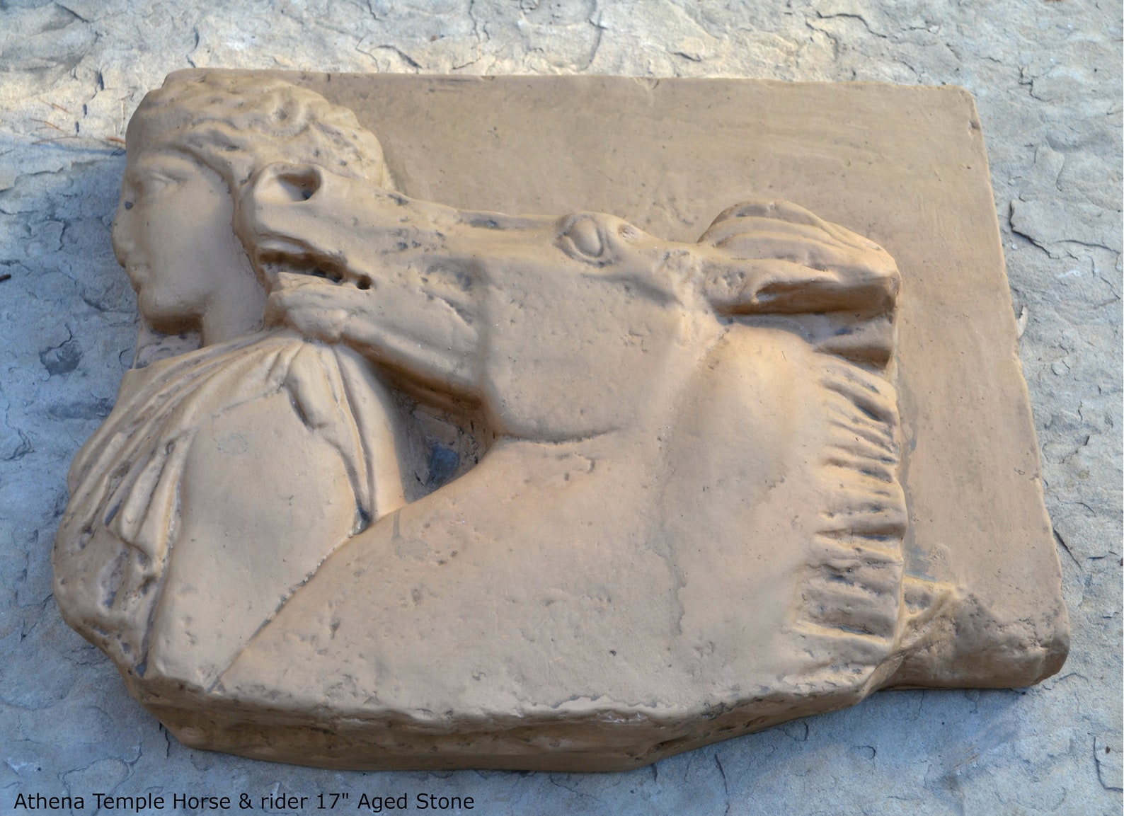 Roman Greek Parthenon Frieze Fragment Goddess Athena Temple Horse ...