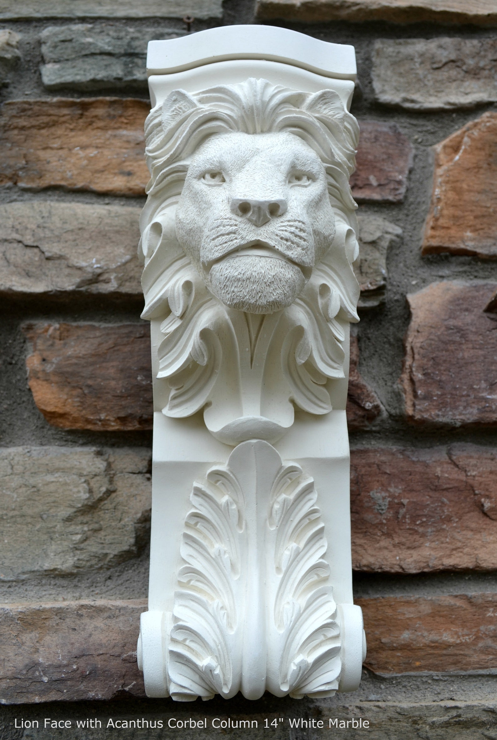 Animal Lion Face With Acanthus Corbel Column Plaque Fragment Relief Www ...