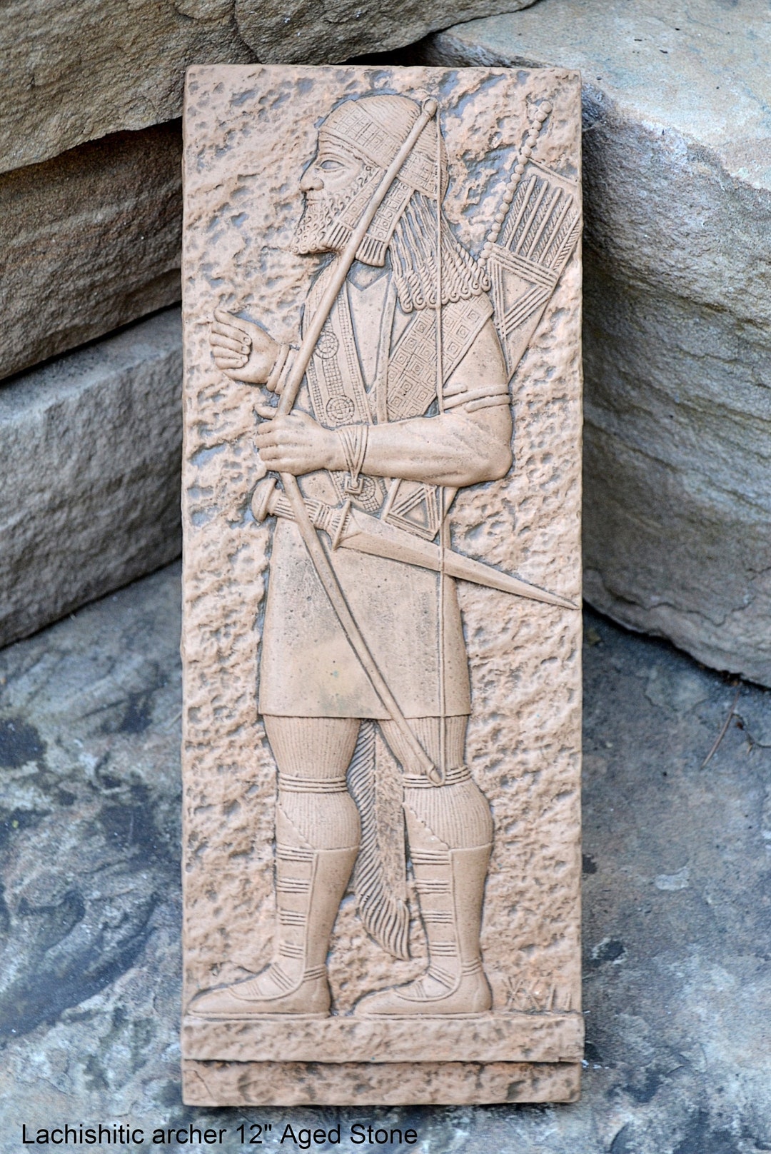 Assyrian Lachishitic Archer Soldier Persian Persepolis Relief Art Wall ...