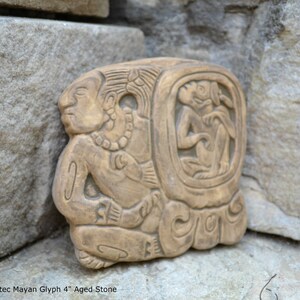 Aztec Mayan Glyph Wall Plaque Fragment Relief Www.neo-mfg.com 4" - Etsy
