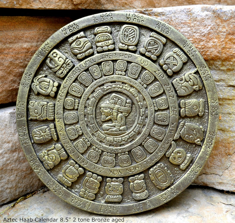 History MAYAN AZTEC Haab Tzolkin CALENDAR Sculptural Wall | Etsy