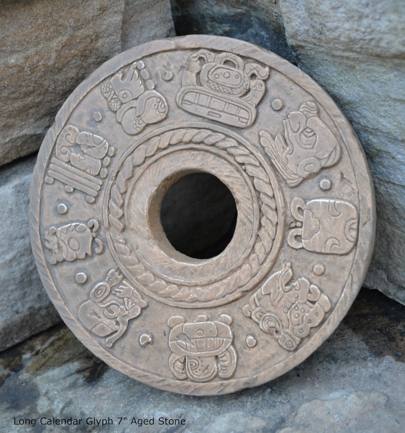 History Aztec Maya Long Count Calendar Glyph Artifact Carved - Etsy