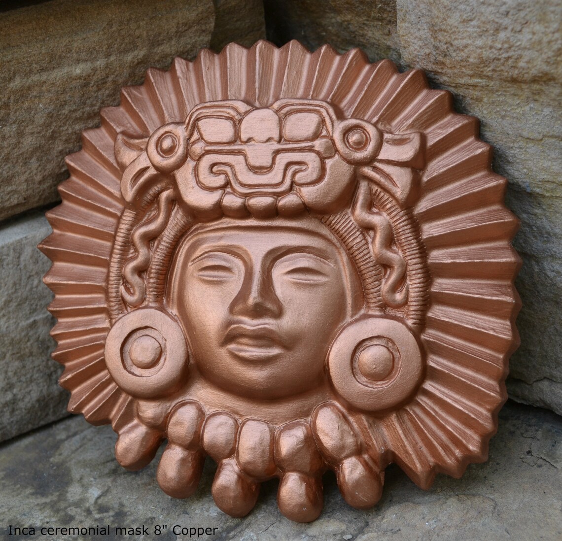 Aztec Inca Zapotec Idol Ceremonial Mask Sculpture Wall Plaque Art Www ...