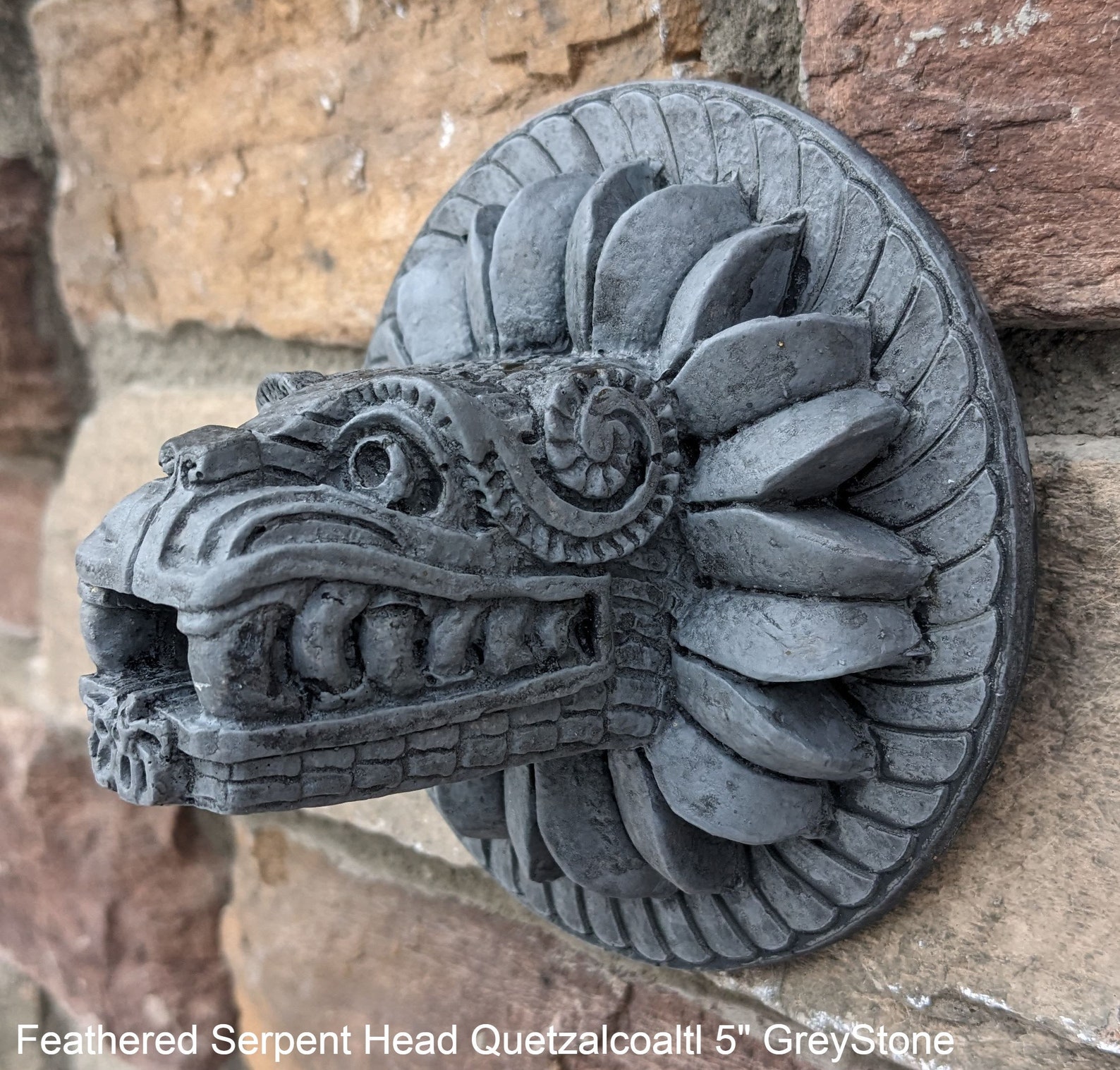 History Feathered Serpent Head of Quetzalcoaltl Aztec Maya Artifact ...