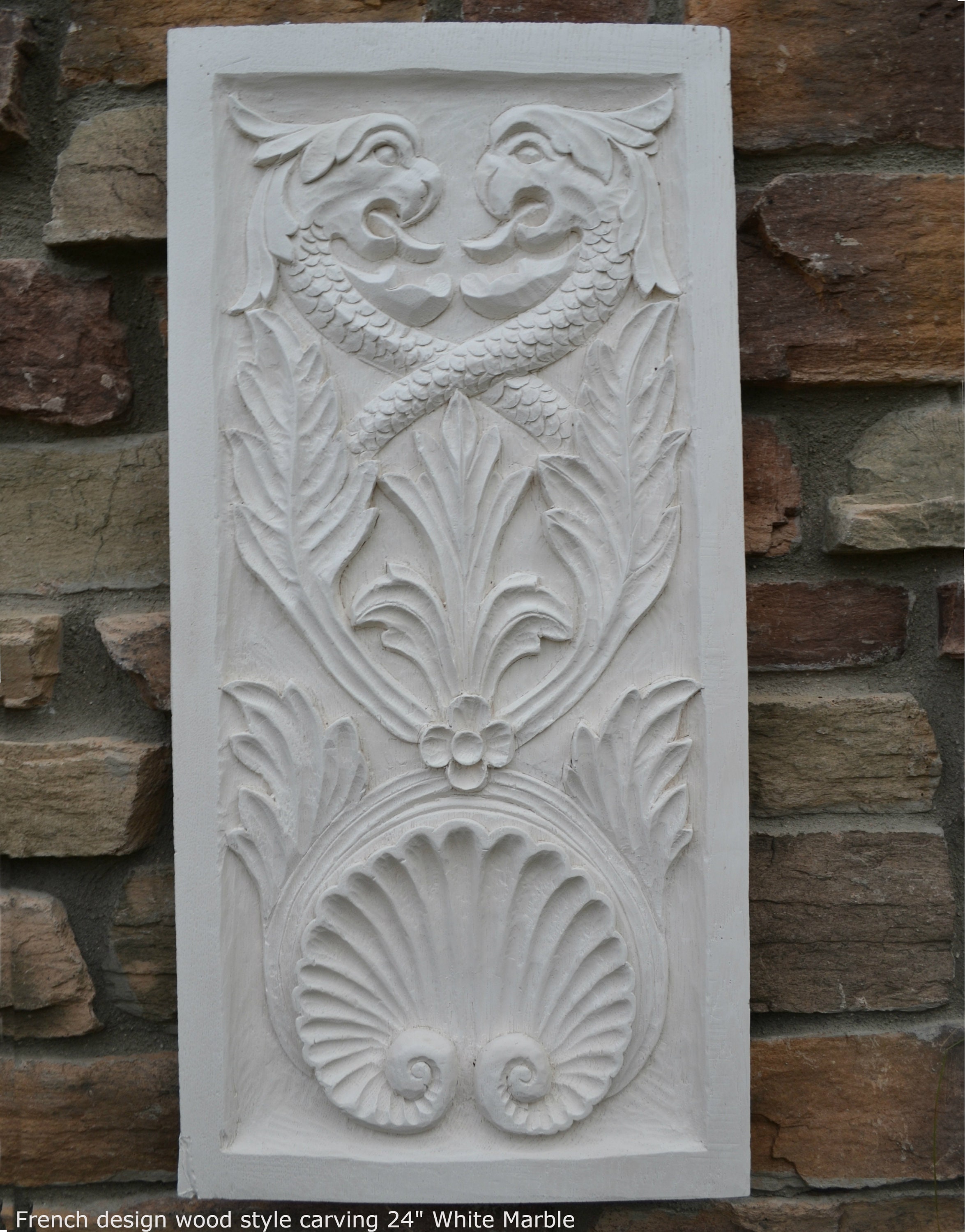 Decor French Design Wood Carving Style Wall Plaque Sculpture 24" Www ...