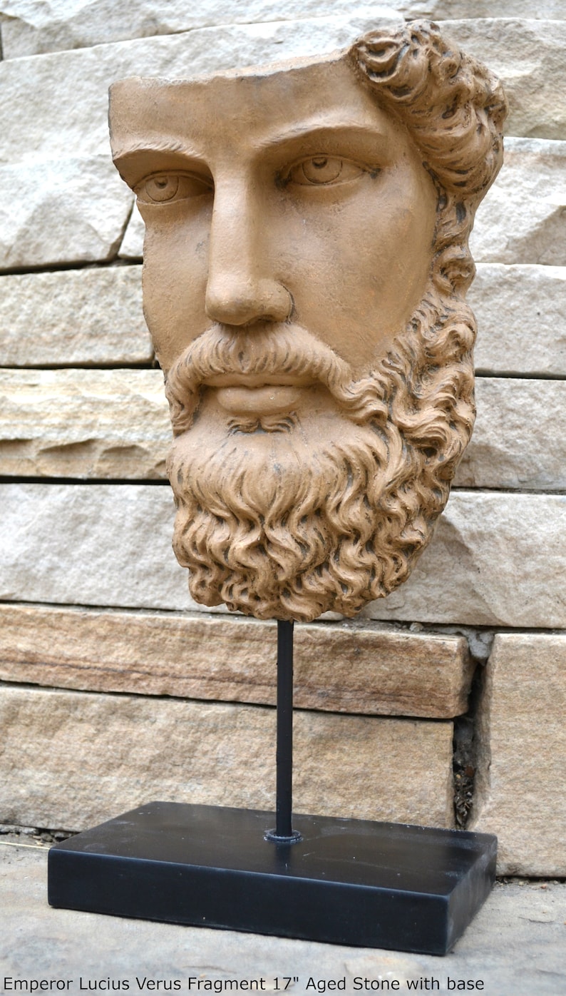 Roman Greek emperor Lucius Verus Fragment 3D Portrait Face | Etsy