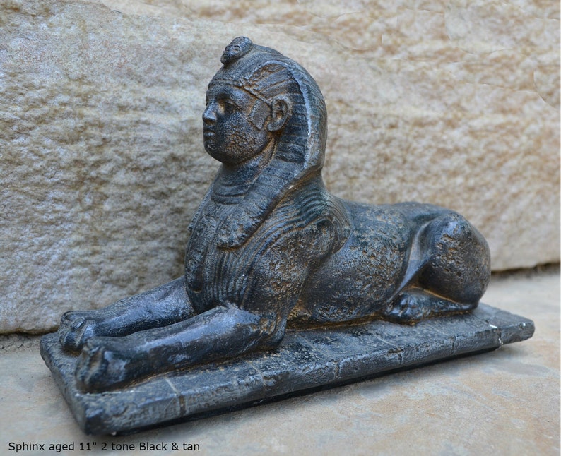 Egyptian SPHINX Aged Artifact Carved Sculpture Statue 11" Ww.neo-mfg ...