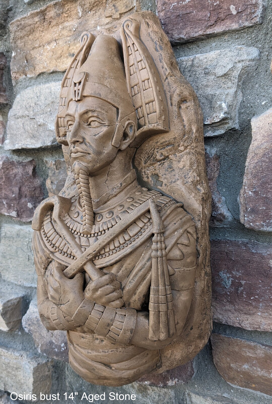 Egyptian Osiris Fragment Torso Sculptural Wall Relief Bust Www.neo-mfg ...