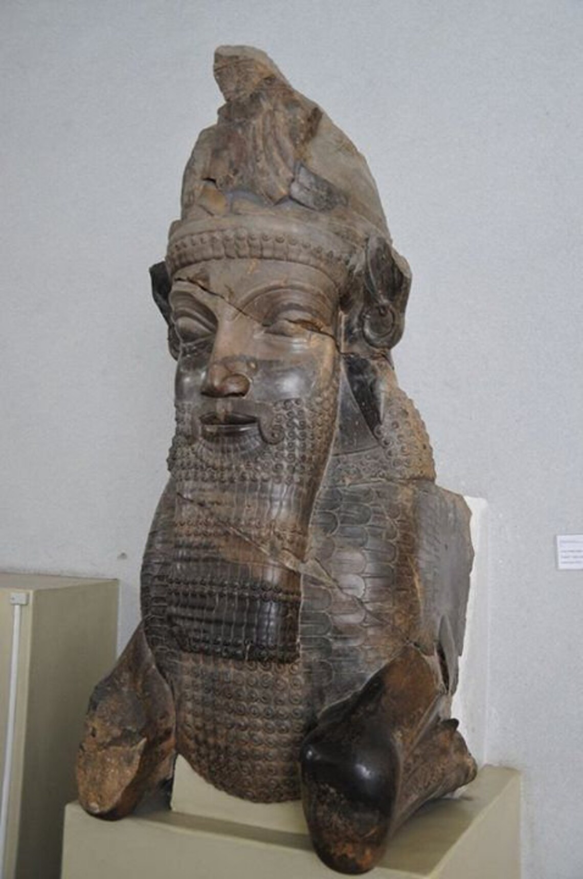 Historical Assyrian Persian Column Capital Man-bull Relief Sculpture ...