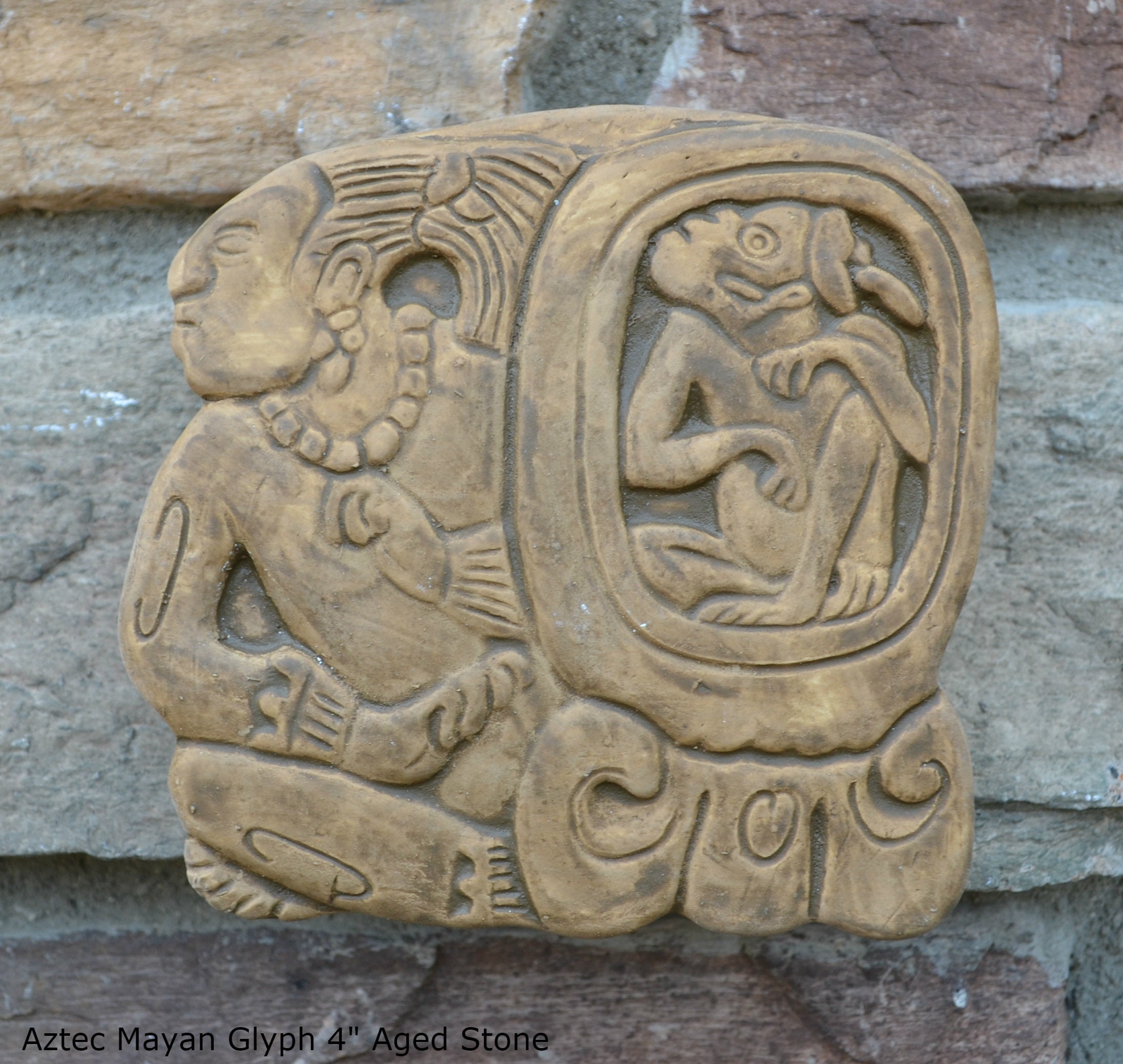 Aztec Mayan Glyph Wall Plaque Fragment Relief Www.neo-mfg.com - Etsy Sweden