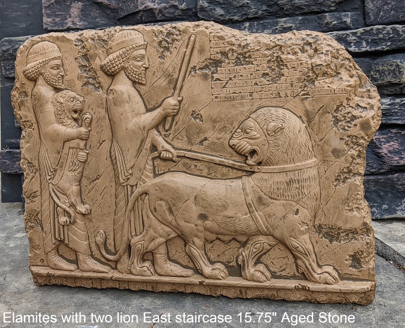 Assyrian Elamites With Two Lion East Staircase Persian Persepolis Art ...