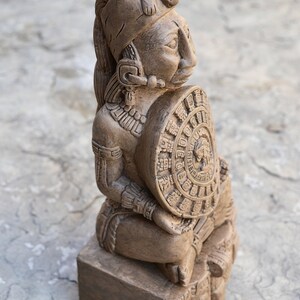 Aztec Mayan Idol Great Turtle & Sun Stone 9.5" Statue Sculpture Www.neo-mfg.com Maya - Etsy
