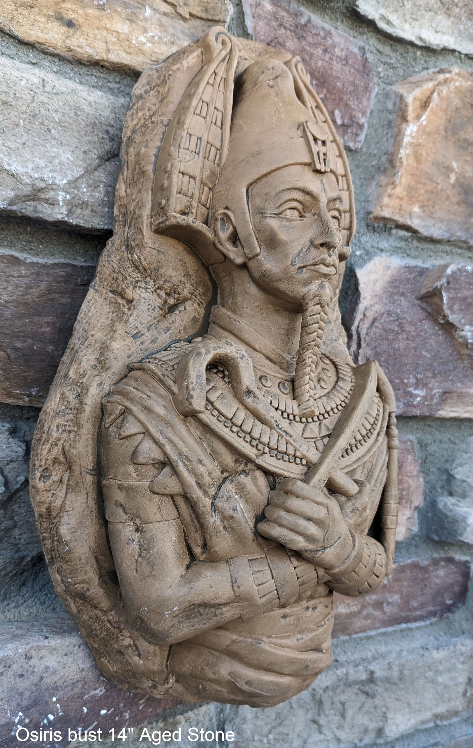 Egyptian Osiris Fragment Torso Sculptural Wall Relief Bust Www.neo-mfg ...