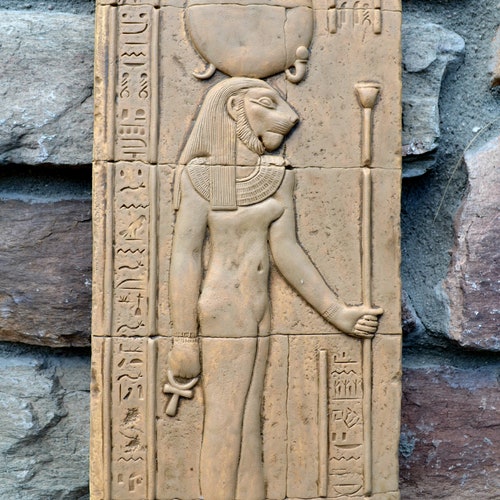 History Egyptian Bastet Sculptural Wall Relief Www.neo-mfg.com - Etsy