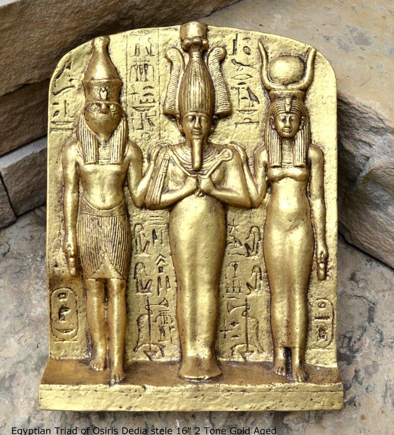 History Egyptian Triad of Osiris Dedia Stele the Master - Etsy